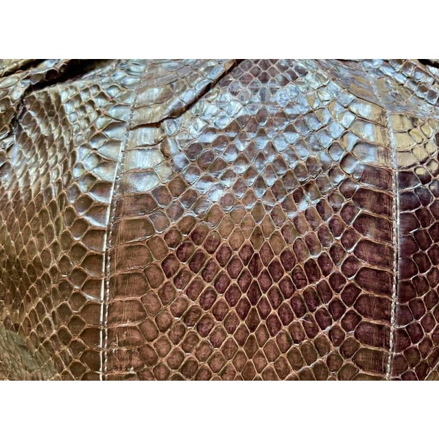 1980s New Barbara Bolan Neiman Marcus Deep Purple Python Oversized ...