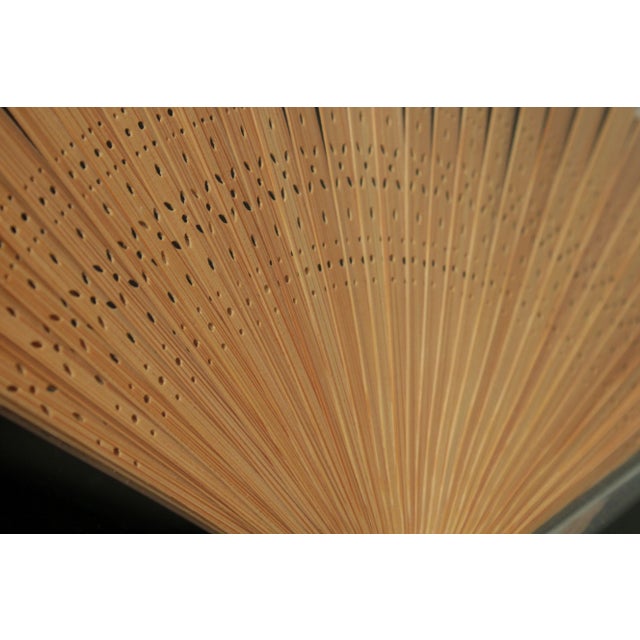 Faux Bamboo Framed Vintage Japanese Fan | Chairish