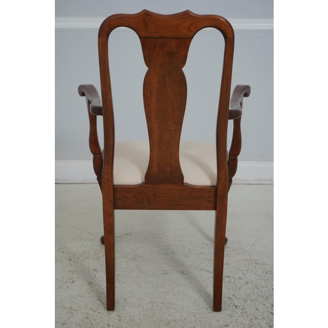 Set of 8 Stickley Cherry Queen Anne Dining Room Chairs | Chairish