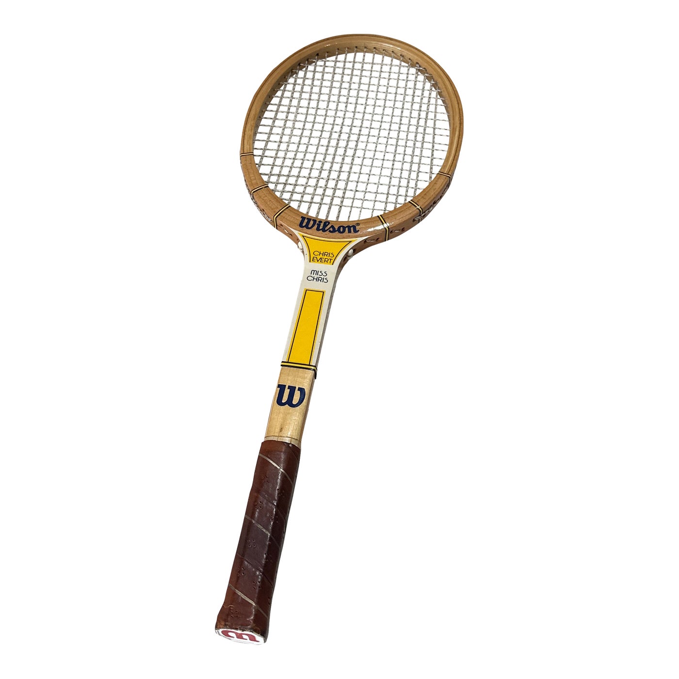 Vintage Chris Evert Wooden Tennis Racket | Chairish