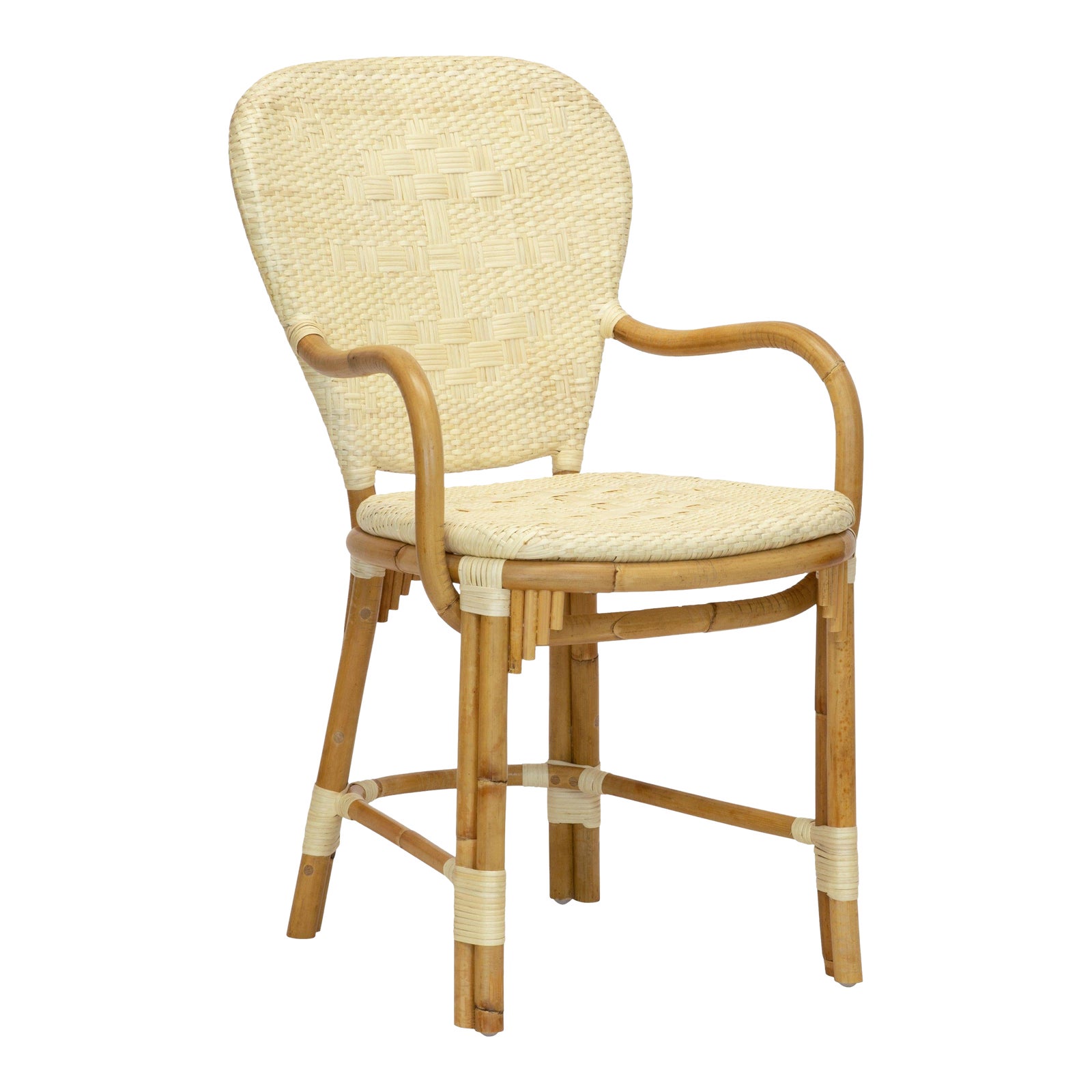 Fota Arm Chair in Natural Rattan | Chairish