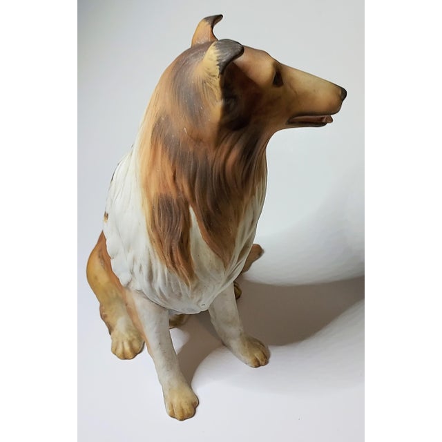 Vintage Bisque Collie Figurine | Chairish
