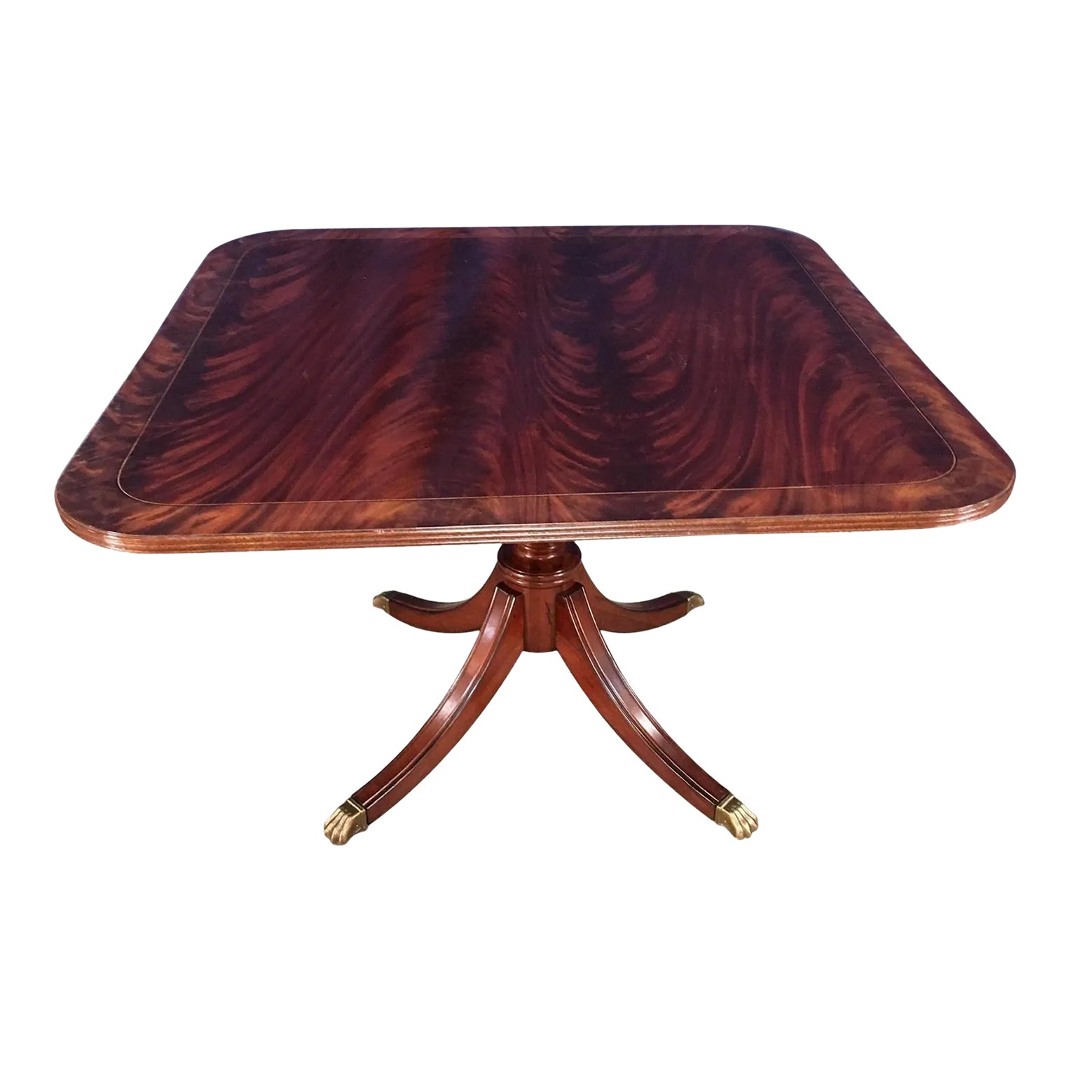 Square Mahogany Georgian Style Accent Foyer Table by Leighton Hall Made ...
