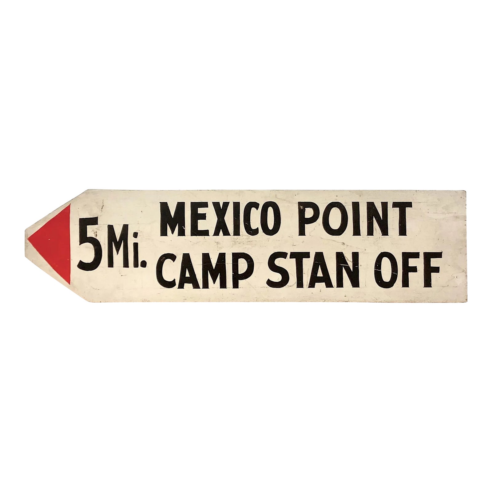 Vintage Arrow Shaped Camp Sign | Chairish