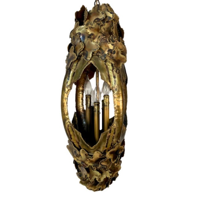 Mid-Century Modern Brutalist Pendant/Chandelier by Tom Greene for ...