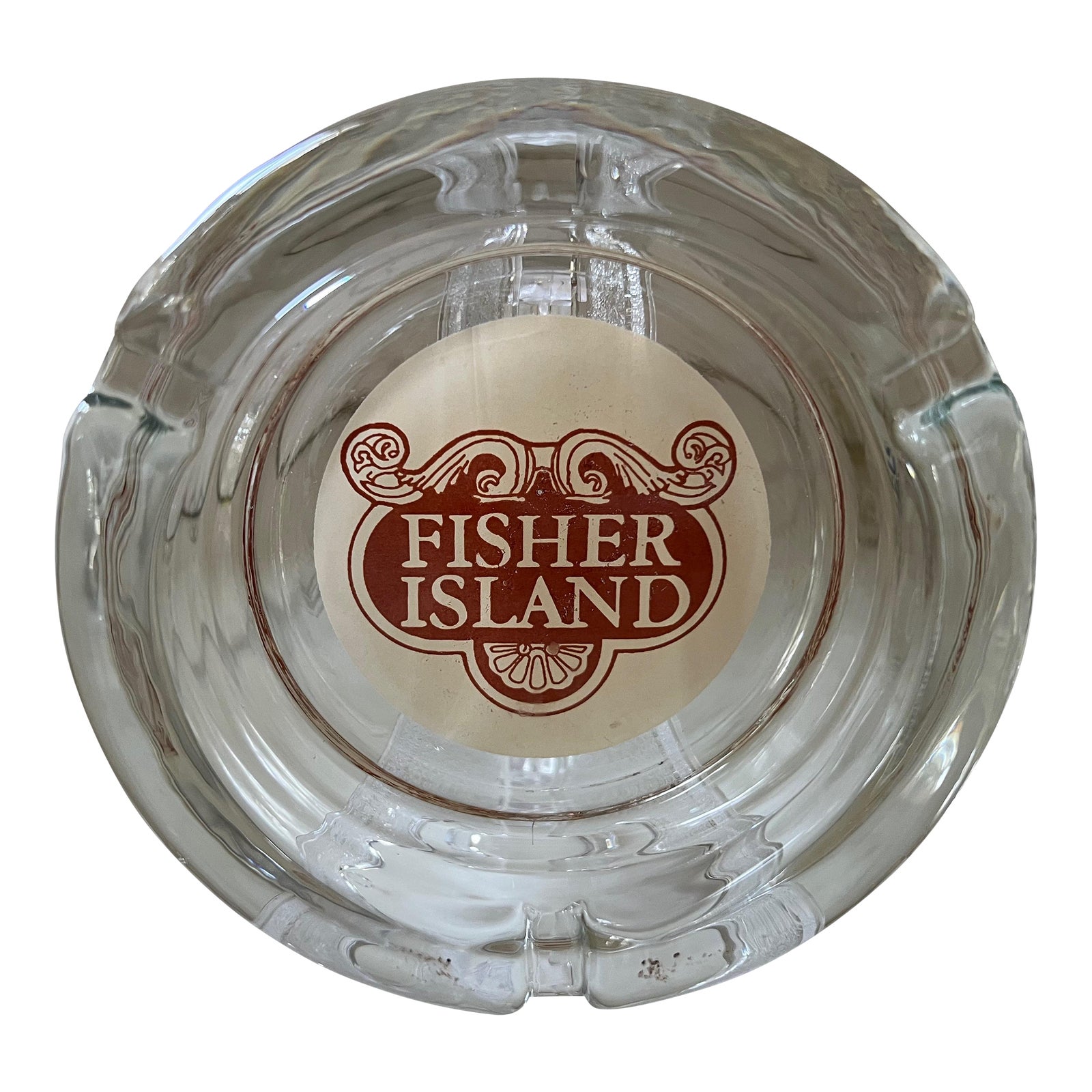 Fisher Island, Miami Glass Ashtray/Catchall 1990 | Chairish