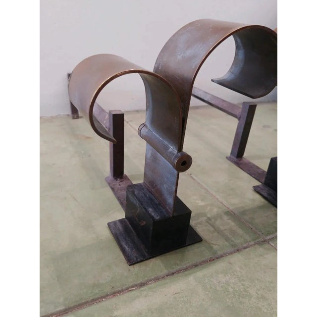 1920s Machine Age Art Deco Andirons- a Pair | Chairish
