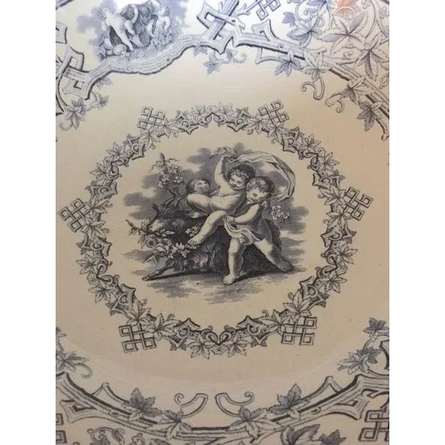 19th Century Very Large Furnival Punch Bowl Centerpiece | Chairish