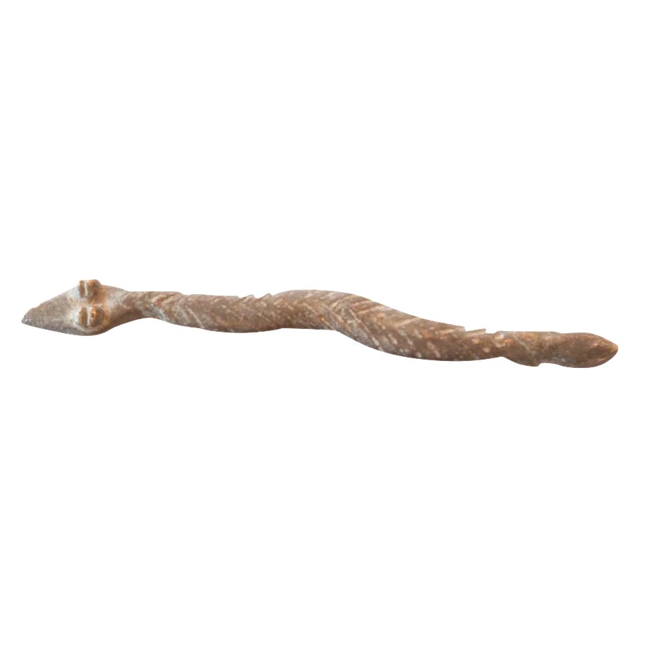 Vintage African Bronze Casting of Snake | Chairish