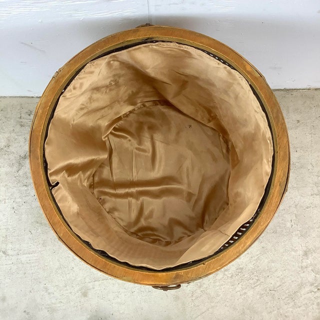 Vintage Pencil Reed Rattan Laundry Basket | Chairish