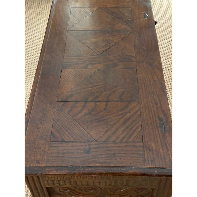 Antique English Carved Storage Chest with Lift Top | Chairish