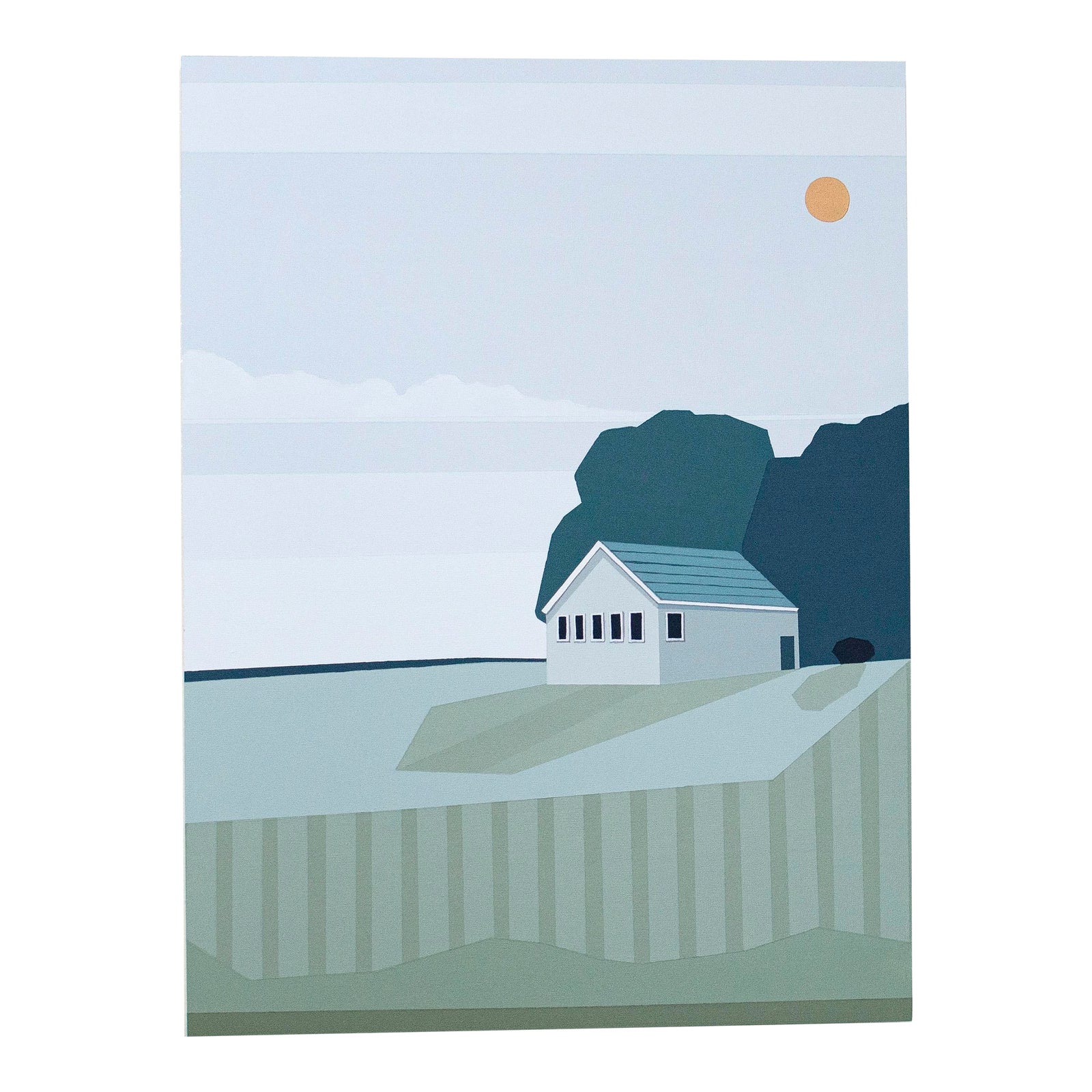 Country Landscape Painting Titled Watching the Cropline Shadows by Aly ...