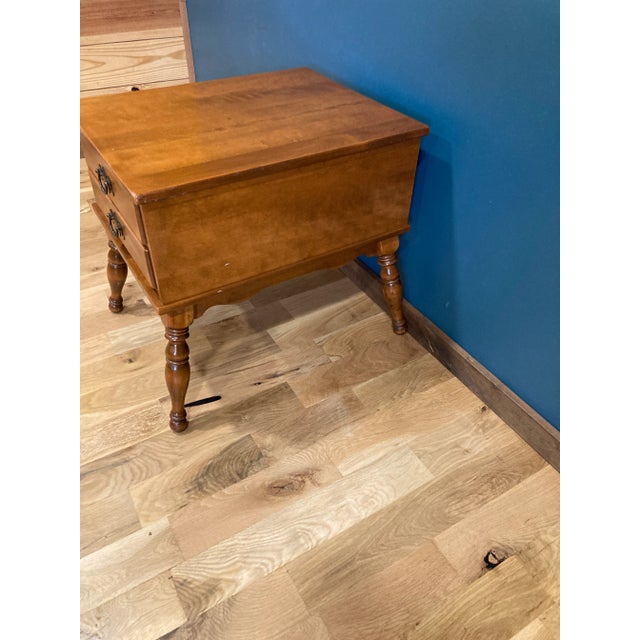 1960’s Ethan Allen 2-Drawer Side Table | Chairish