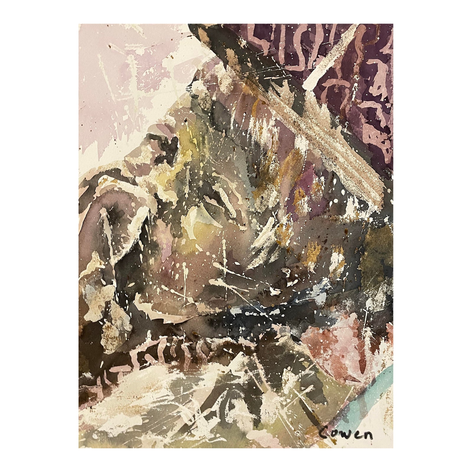 1990s Abstract Beth Cowen Painting | Chairish
