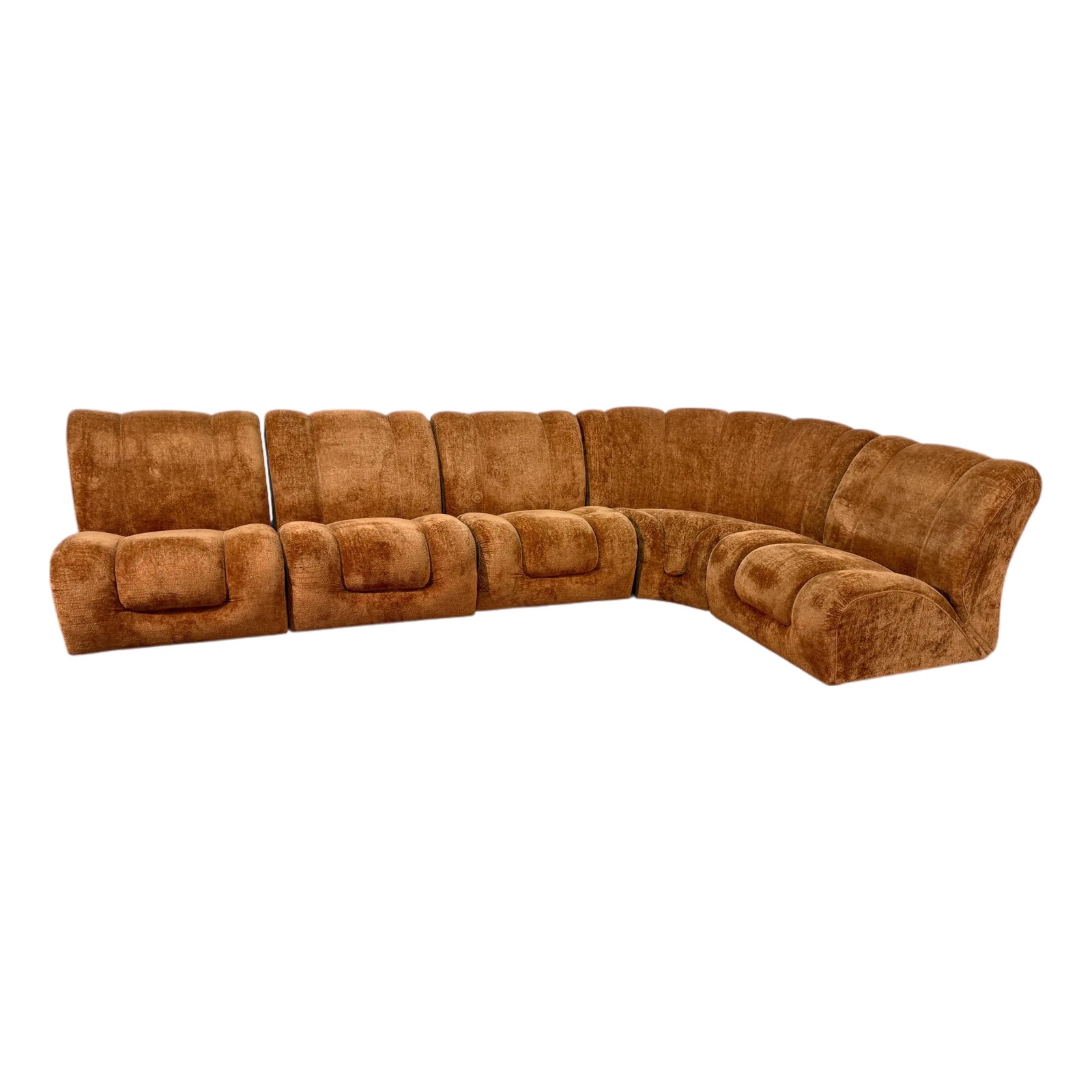 Italian Modular Sofa by Claudio Vagnoni, Five-Seat Configuration, 1970s ...