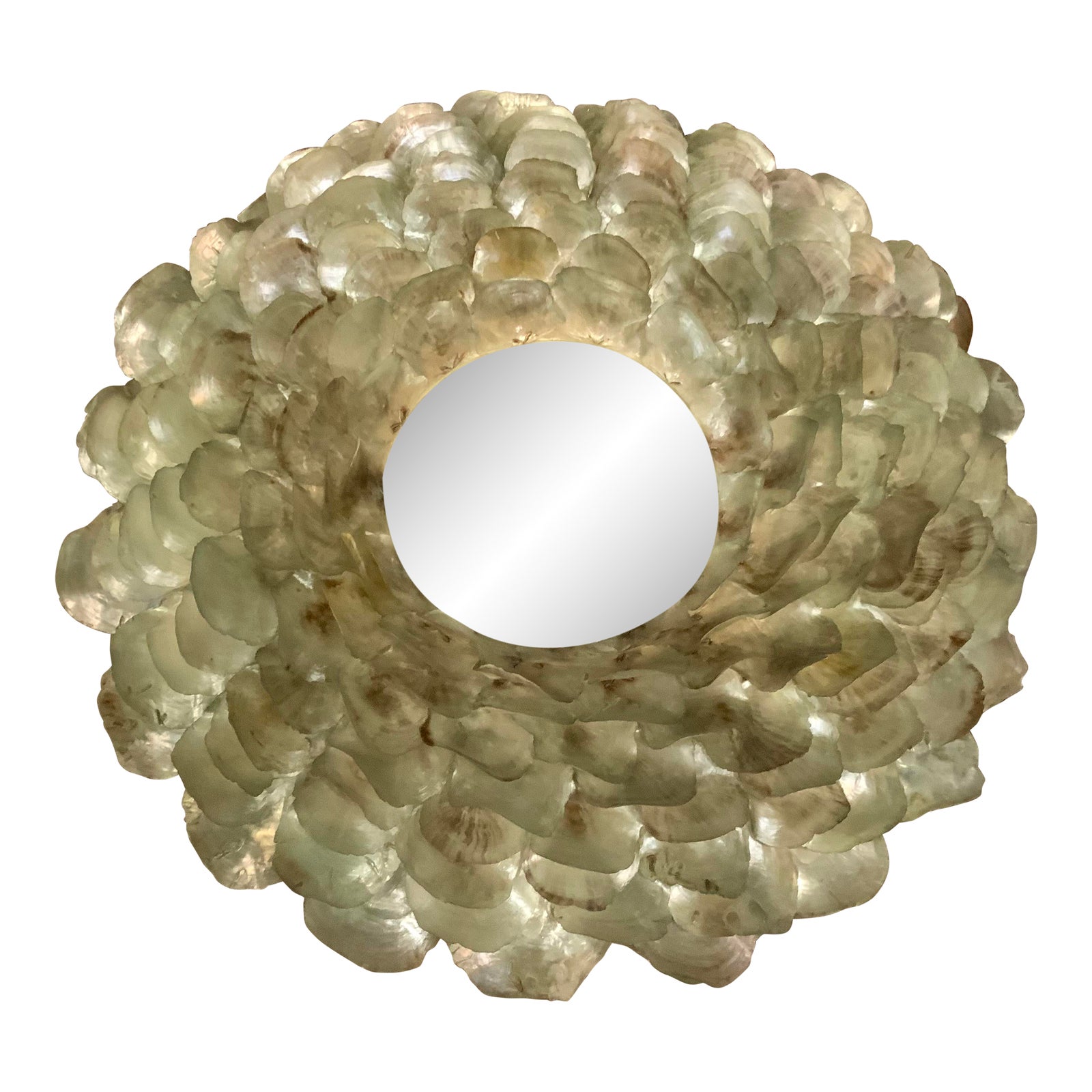 Made Goods Modern Capiz Shell Venus Wall Mirror | Chairish