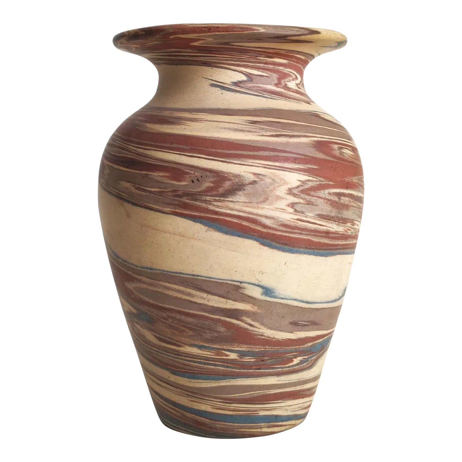 Antique Niloak Mission Swirl Art Pottery Vase | Chairish