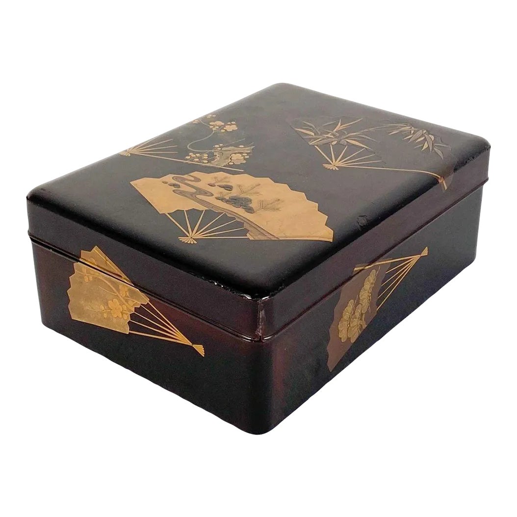 Japanese Meiji Lacquered Box, Circa 1870 | Chairish