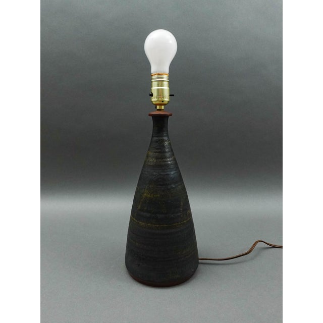 Denis Vibert Signed Mid Century Modern Maine Studio Pottery Table Lamp ...