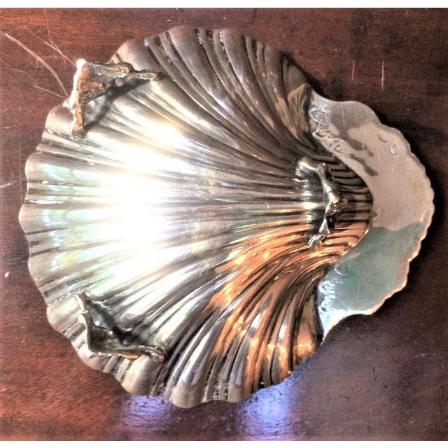 Antique Solid Silver Clam Shell Small Plate, Italy | Chairish
