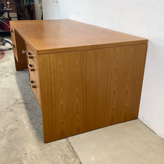 Scandinavian Modern Teak Executive Desk by Jesper | Chairish