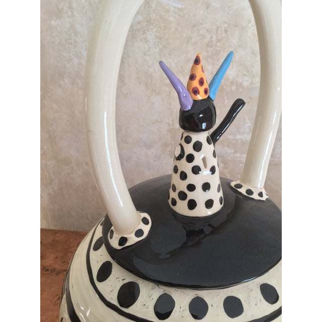 Jane Lowe Studio Pottery African Style Lidded Coil Pot | Chairish