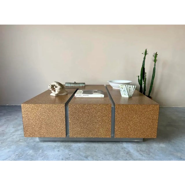 Postmodern Faux Tortoise Shell - Cork Laminate Finish Square Coffee ...