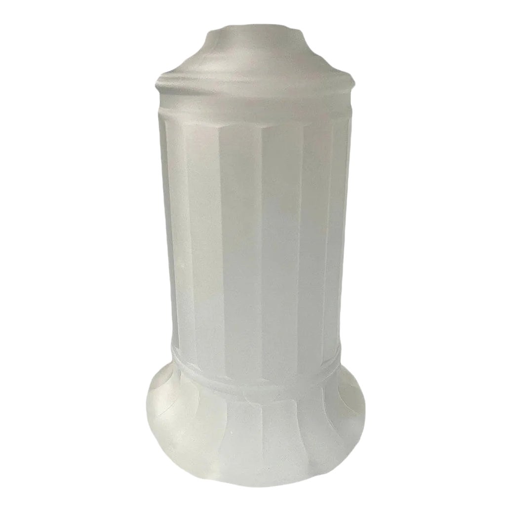 Vianne Art Deco Ripped Cylinder Frosted Glass Light Up Lamp Shade ...