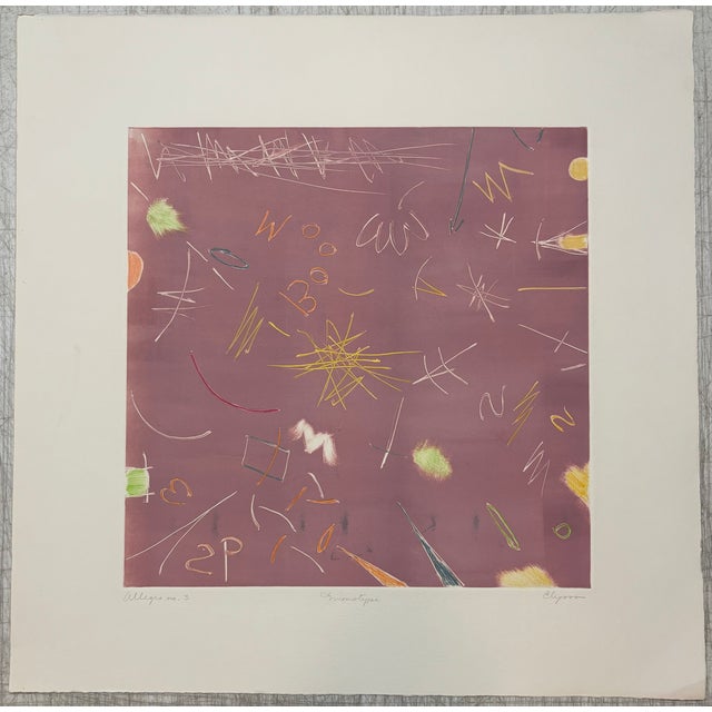 Vintage '80s Elyssa Benabib Abstract Monotype Paintings -Florida New ...