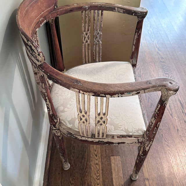 Antique Shanghai Colonial Barrel Chair | Chairish