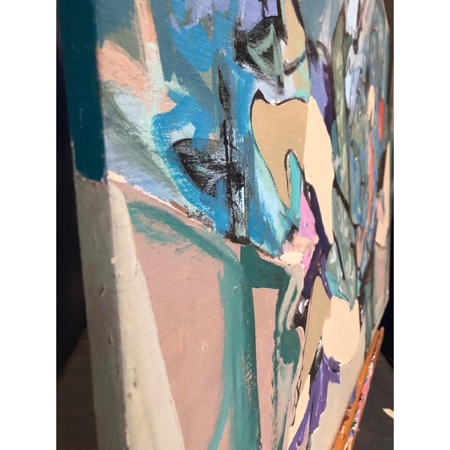 1973 Ny Artist Figurative Painting Original Vintage "Blue Lounger ...