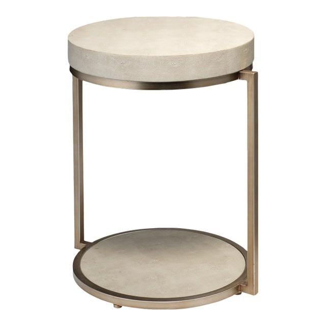 Chester Round Side Table in Ivory | Chairish