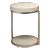 Chester Round Side Table in Ivory | Chairish