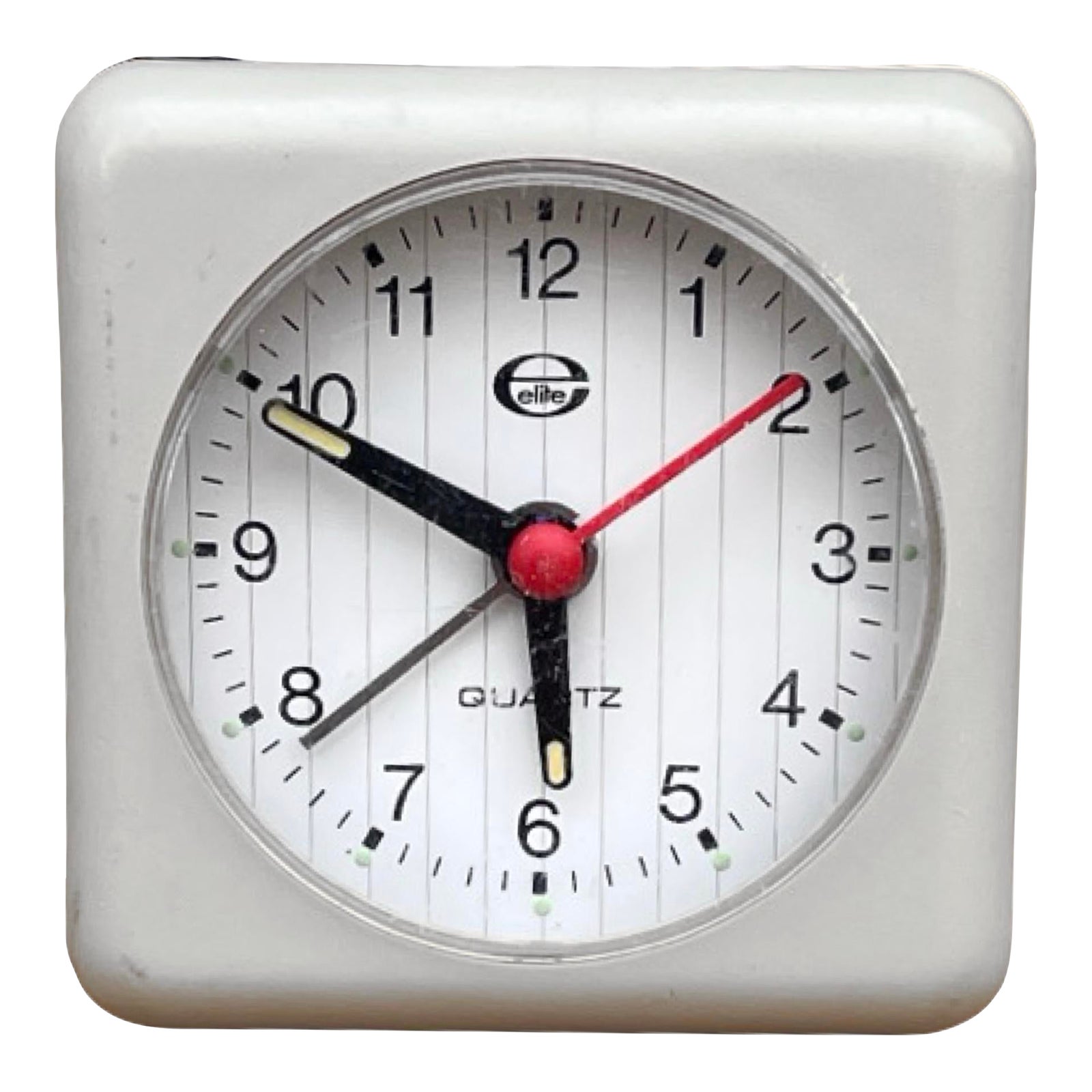 Small Gray, Electric Alarm Clock Elite Germany 1980s | Chairish