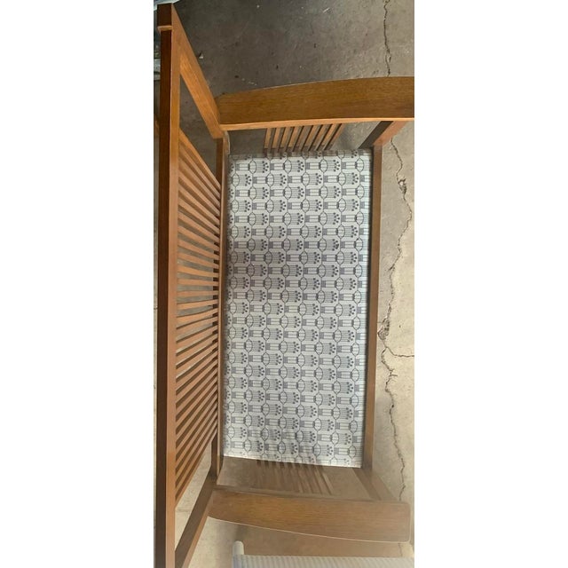 Late 20th Century Stickley Attributed Mission Oak Spindle Bench Pair ...