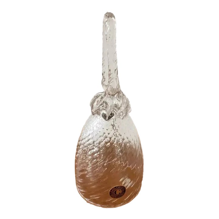 1970s Large Lead Crystal Hand Bell, Made in Italy | Chairish