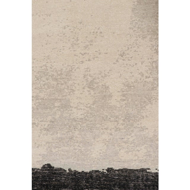 Rug & Kilim’s Modern Distressed Abstract Rug in Beige, Gray and Black ...