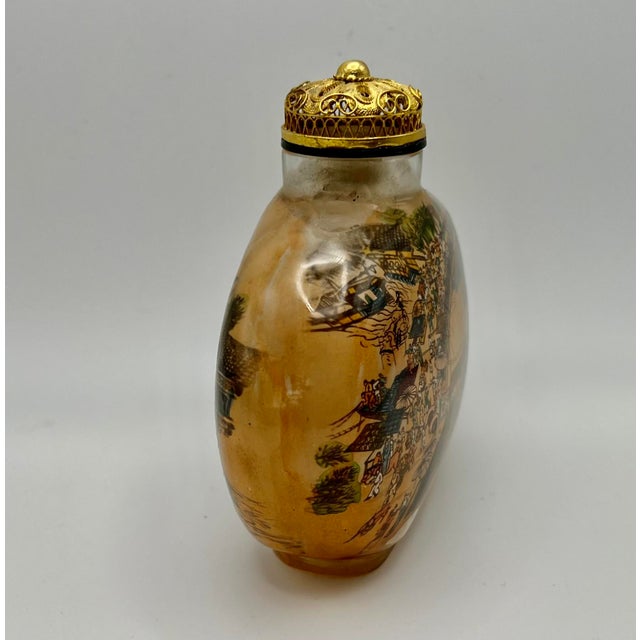 Late 20th Century Extra Large Inside Painted Snuff Bottle After a ...
