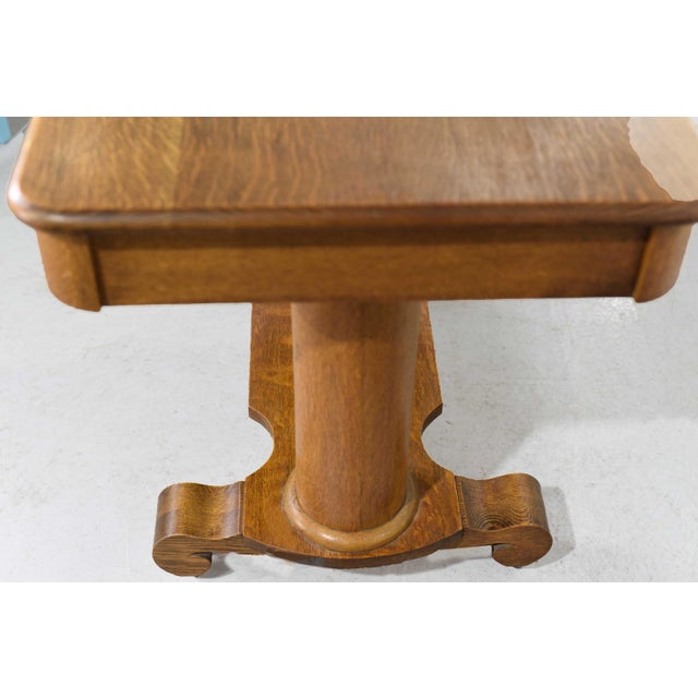 Antique American Arts & Crafts Mission Oak Library Table | Chairish
