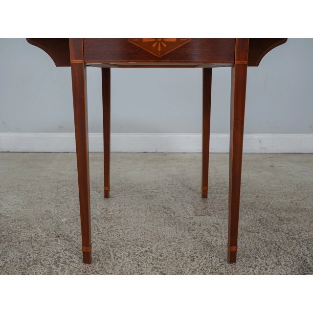 Baker Stately Homes Inlaid Mahogany Pembroke Table | Chairish
