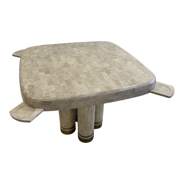 1970s Tiled Marble Game Table Mainland Smith Style | Chairish