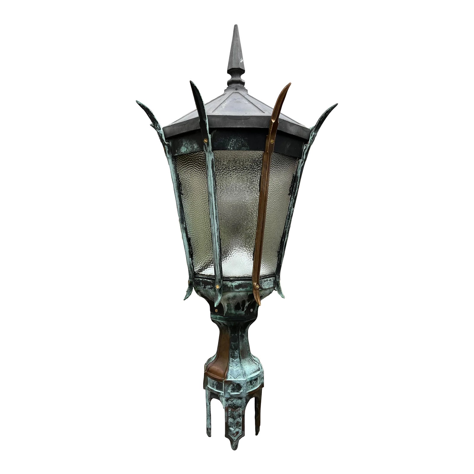 1920s Gothic City of Chicago Street Lantern in Cast Bronze Novalux for ...