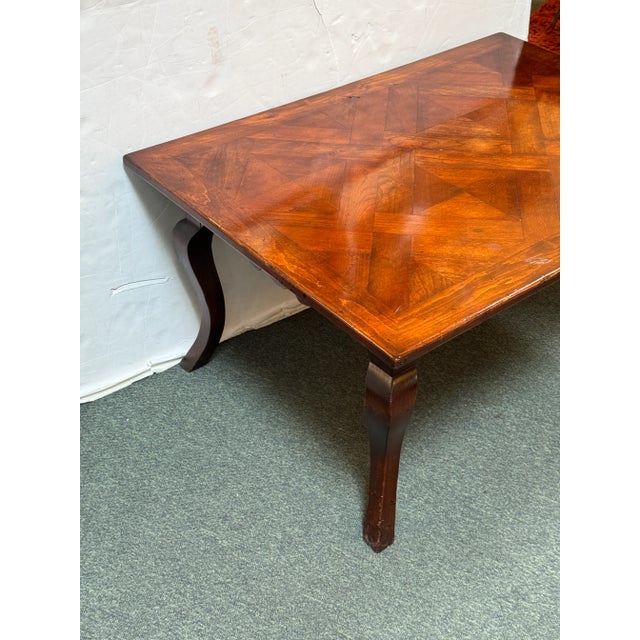 Vintage Mahogany Parquet Coffee Table | Chairish