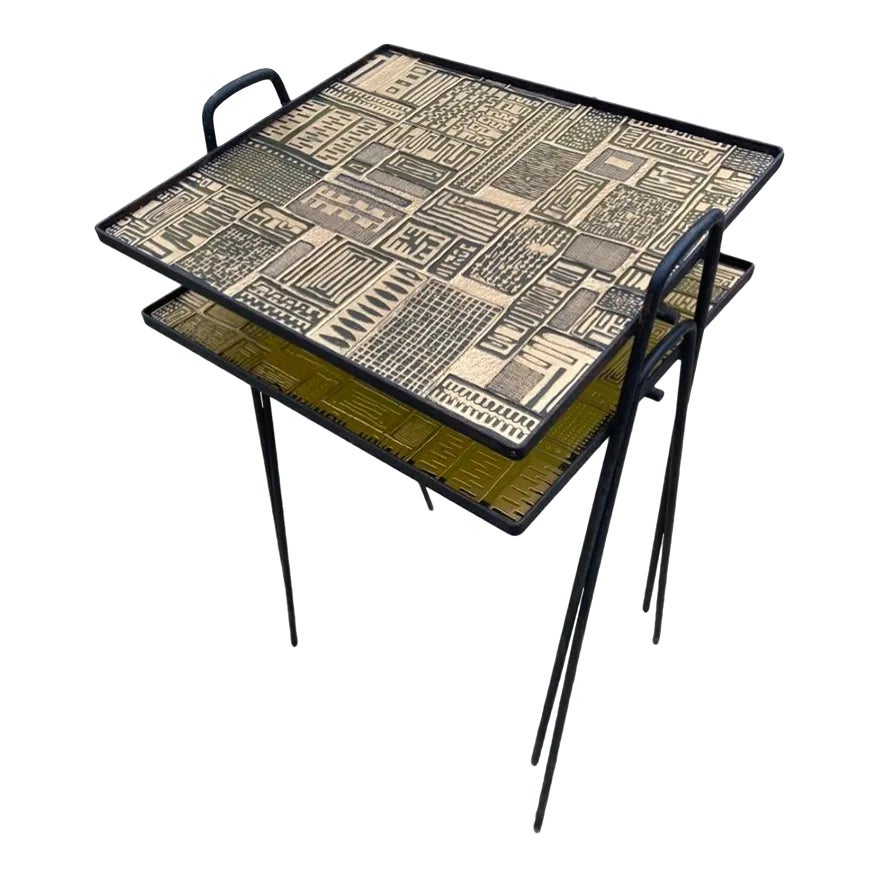 Mid 20th Century Mid Century Salterini Style Hairpin Tables - a Pair ...