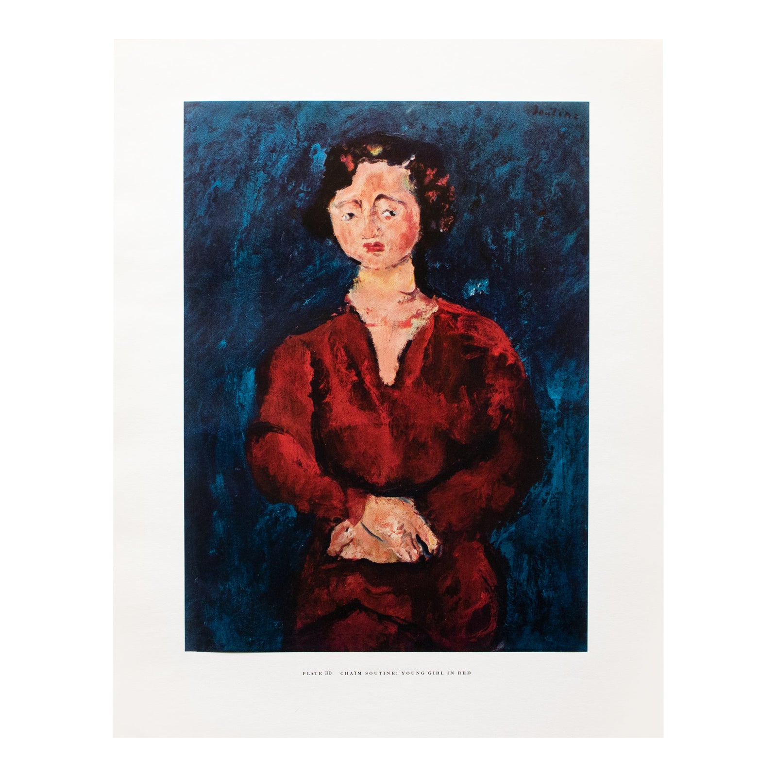 1950s After Chaïm Soutine "Young Girl in Red", First Edition Swiss Full ...