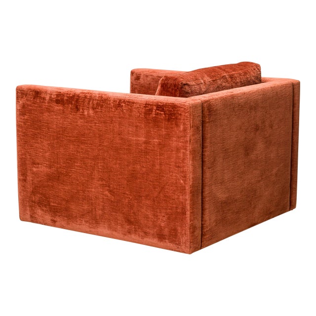 Charles Pfister for Knoll American Mid-Century 'Tuxedo' Crushed Orange ...