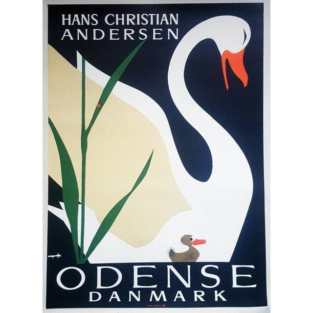 1952 Hans Christian Andersen - Odense Denmark Poster | Chairish