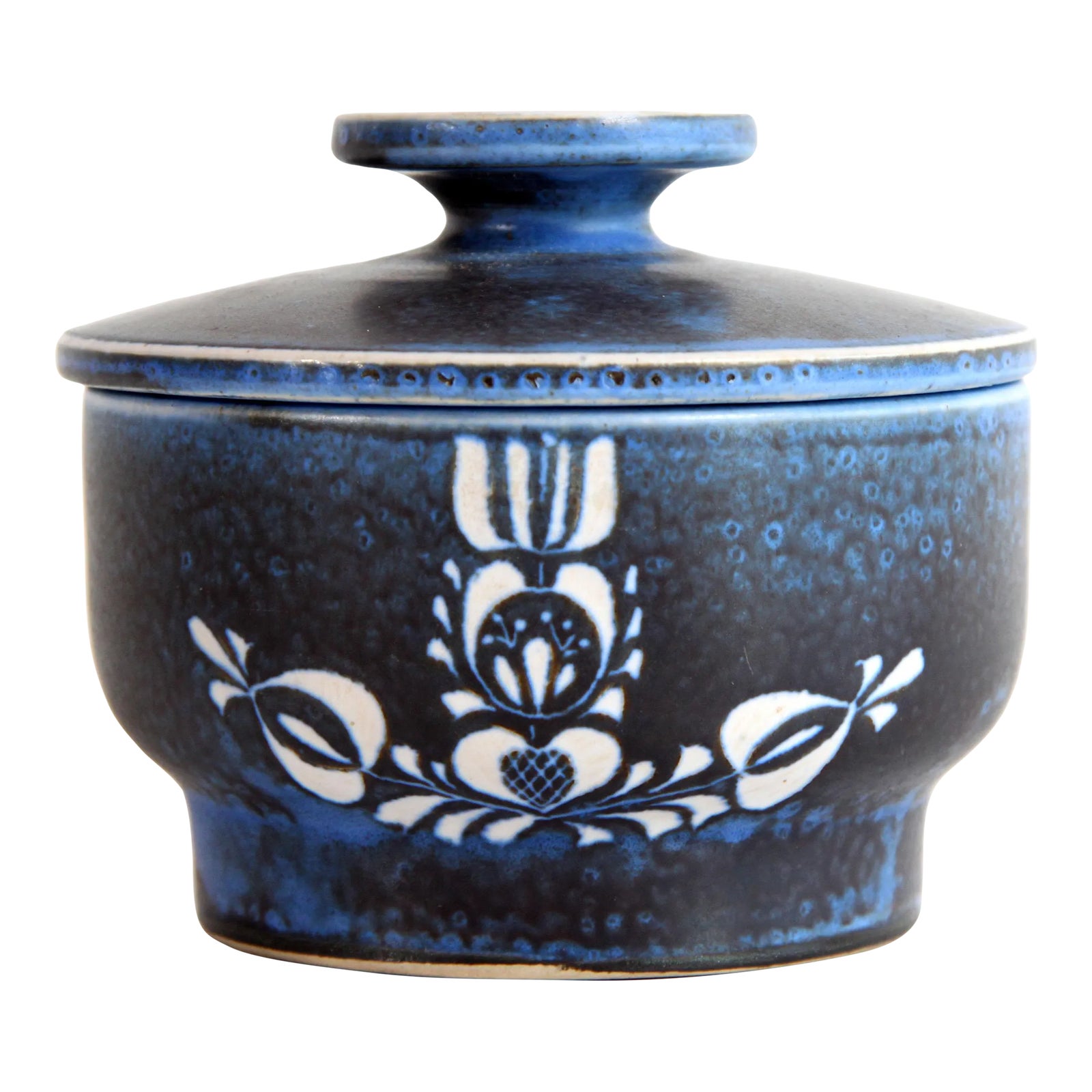 Mid Century Modern Thoms Handarbeit Studio Pottery Lidded Jar | Chairish