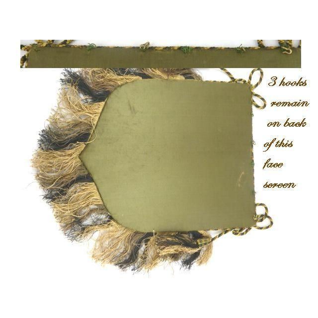 Antique Face Screens Silk With Fringe / Victorian Hand Painted Pair ...