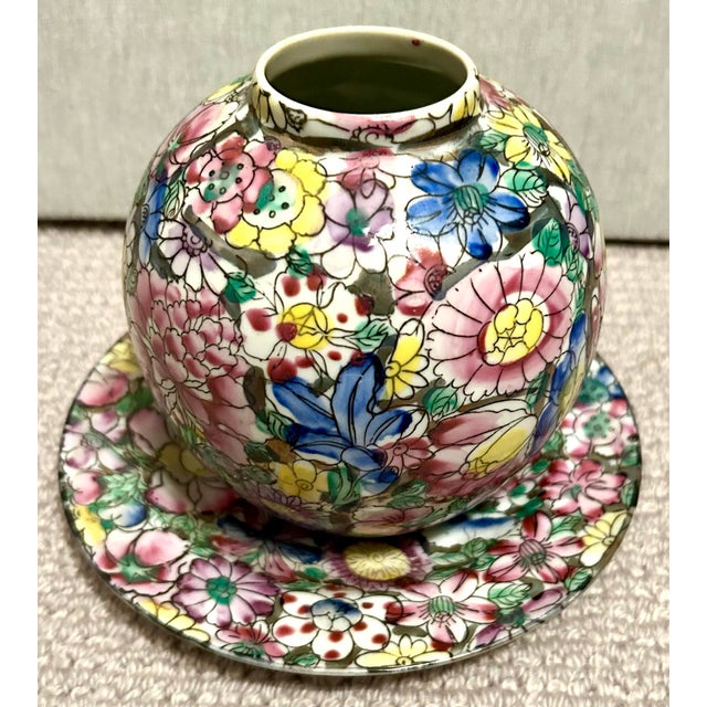 Vintage Chinoiserie Vase & Plate | Chairish